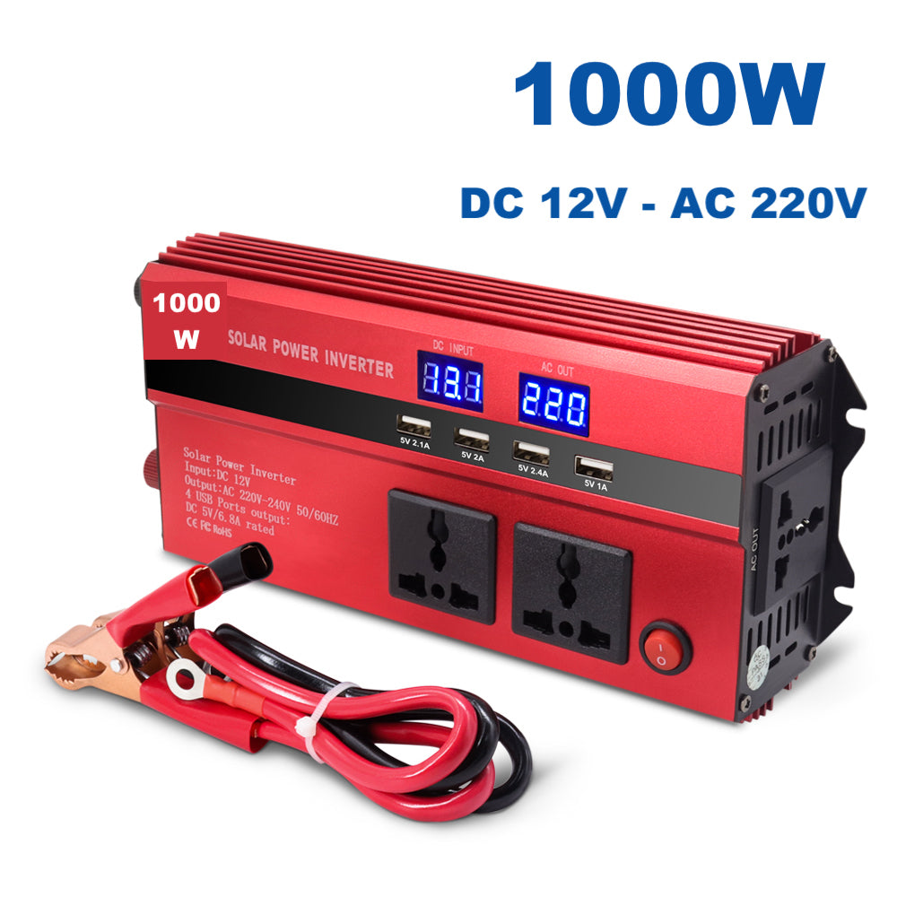 Invertor 1000w 12v cu 4 porturi USB – PEDAVO