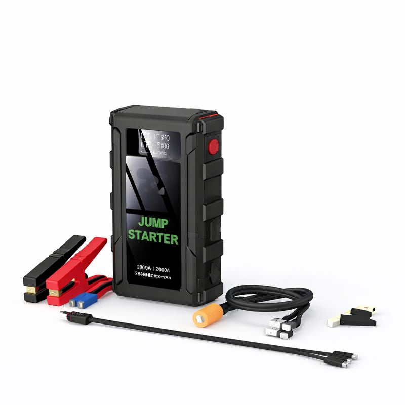 Starter Auto Portabil cu Acumulator si Compresor 12V - Jump Starter ...