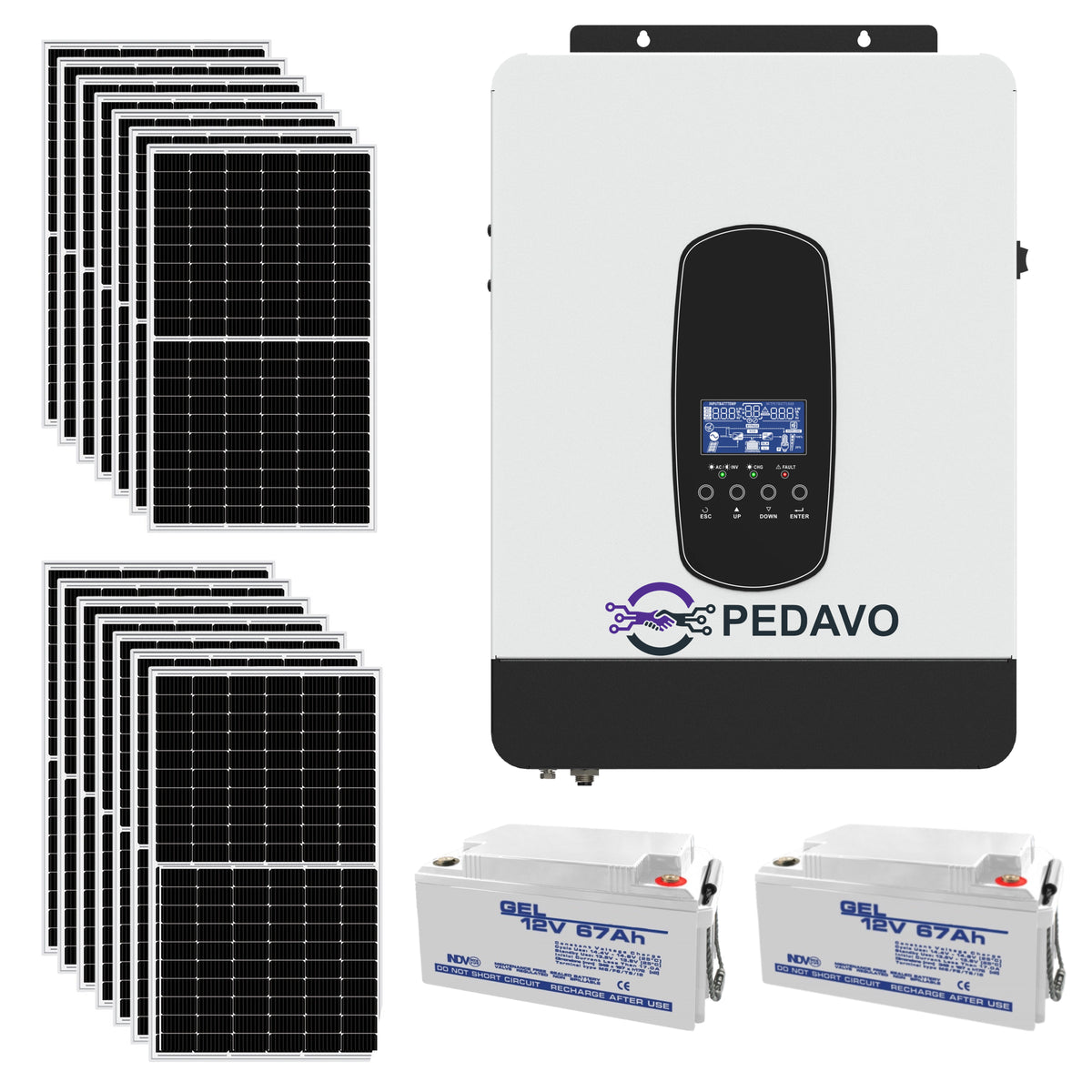 Kit panouri fotovoltaice solare 3kw pret off grid – PEDAVO
