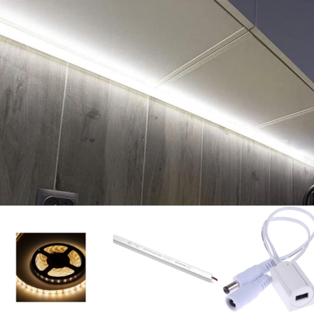 Banda led bucatarie cu profil de aluminiu set complet – PEDAVO