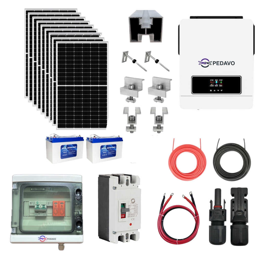 Sistem Fotovoltaic cu Invertor 3KW Complet – PEDAVO