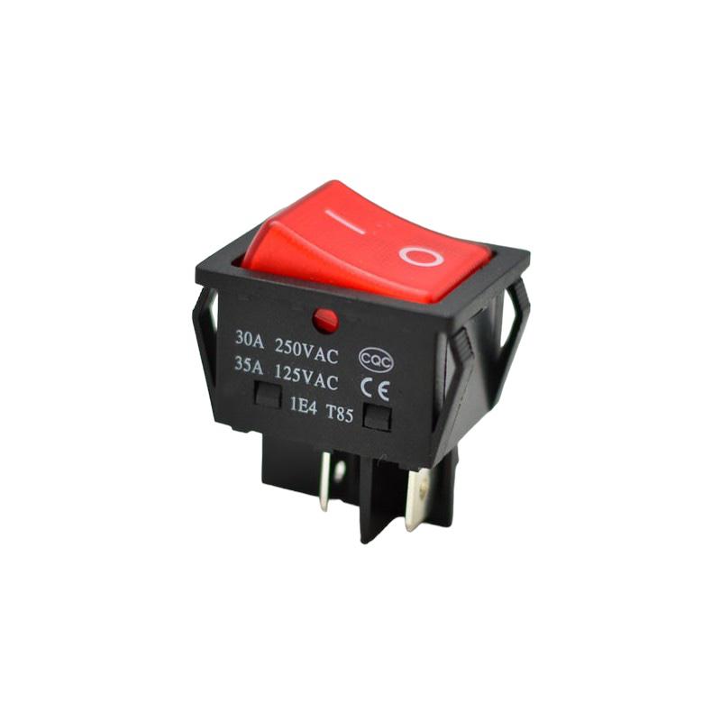 Buton intrerupator lat 30A rosu 250V – PEDAVO
