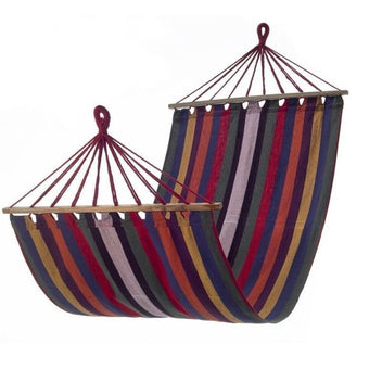 Hamac din material TEXTIL cu/fara bara din LEMN, 200 x 80 cm, husa inc ...