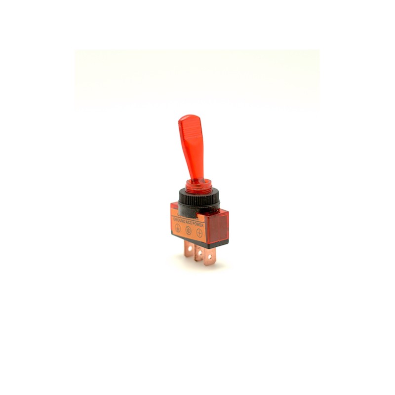 Intrerupator basculant 12V de plastic rosu – PEDAVO