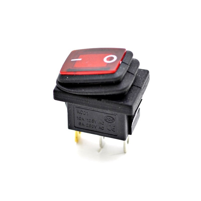 Buton intrerupator mic cauciucat rosu 6A 220V – PEDAVO