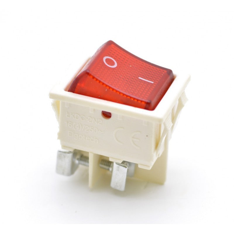 Buton intrerupator lat alb ON-OFF 16A 250V – PEDAVO