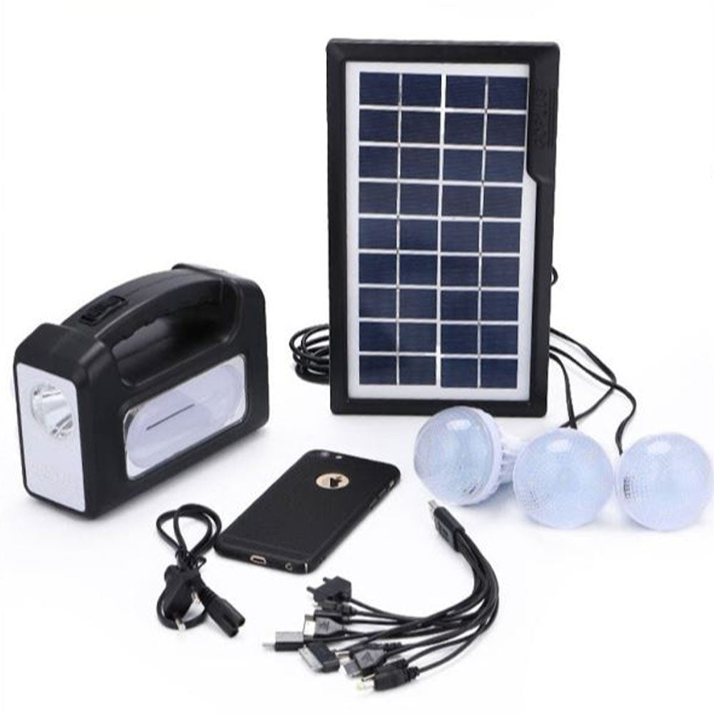 Kit solar camping cu 3 becuri USB, lanterna – PEDAVO