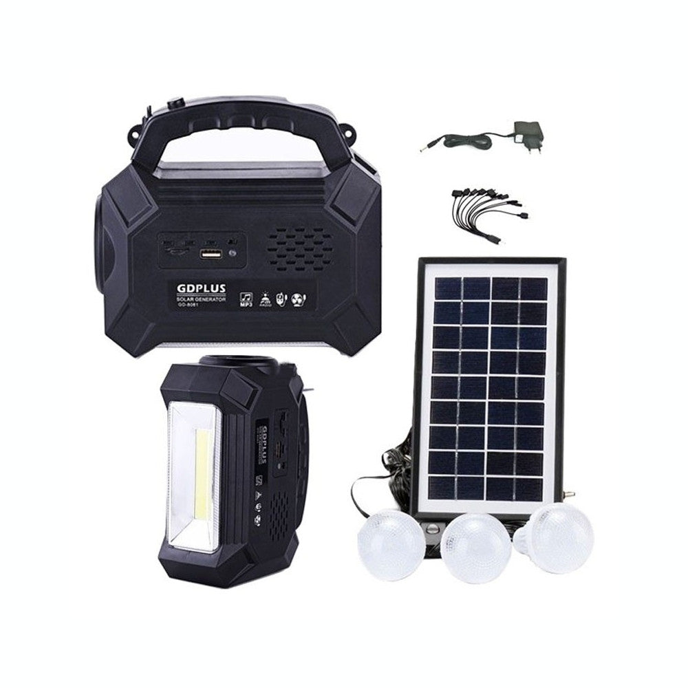 Kit solar CAMPING, Fm Radio, USB mp3 player, incarcare telefon – PEDAVO