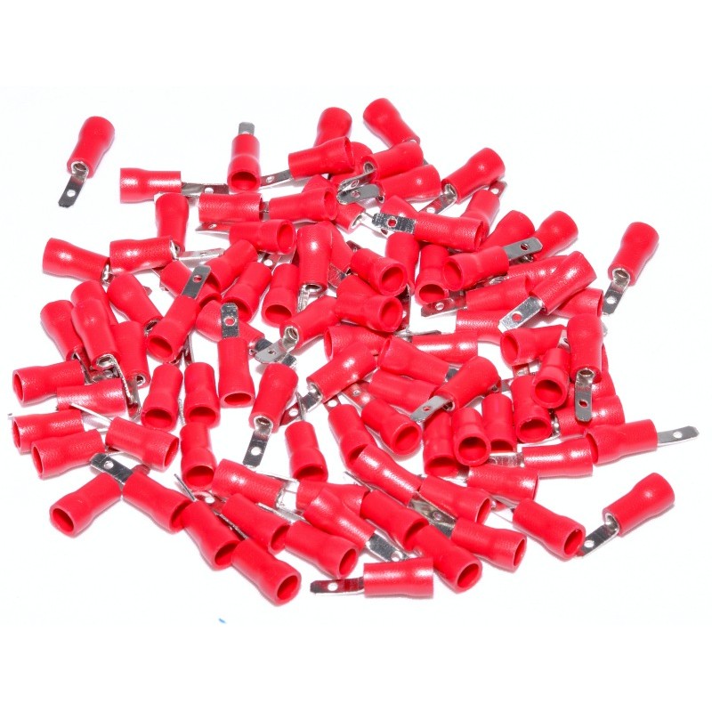 Papuci electrici rosii tata 2,8mm set 100buc – PEDAVO